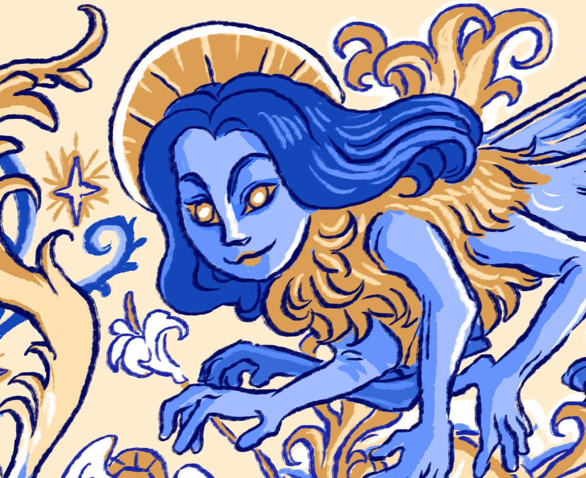 Azulejo Angel illustration- Sphinx – Tomatobird Art